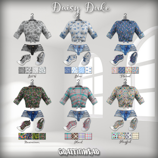 Second Life Marketplace - Graffitiwear Daisy Duke Fatpack